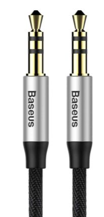 Baseus Yiven Audio Cableï¼ˆMale to Male) M30, 1.5m Silver+Black