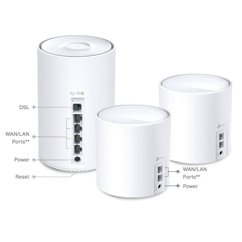 TP-Link Deco X50-DSL AX3000 VDSL Whole Home Mesh WiFi 6 Router - 3 Pac