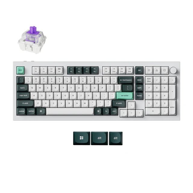 Keychron Q5H-P1 HE, 96% layout, QMK, Shell White, Gateron Double-Rail